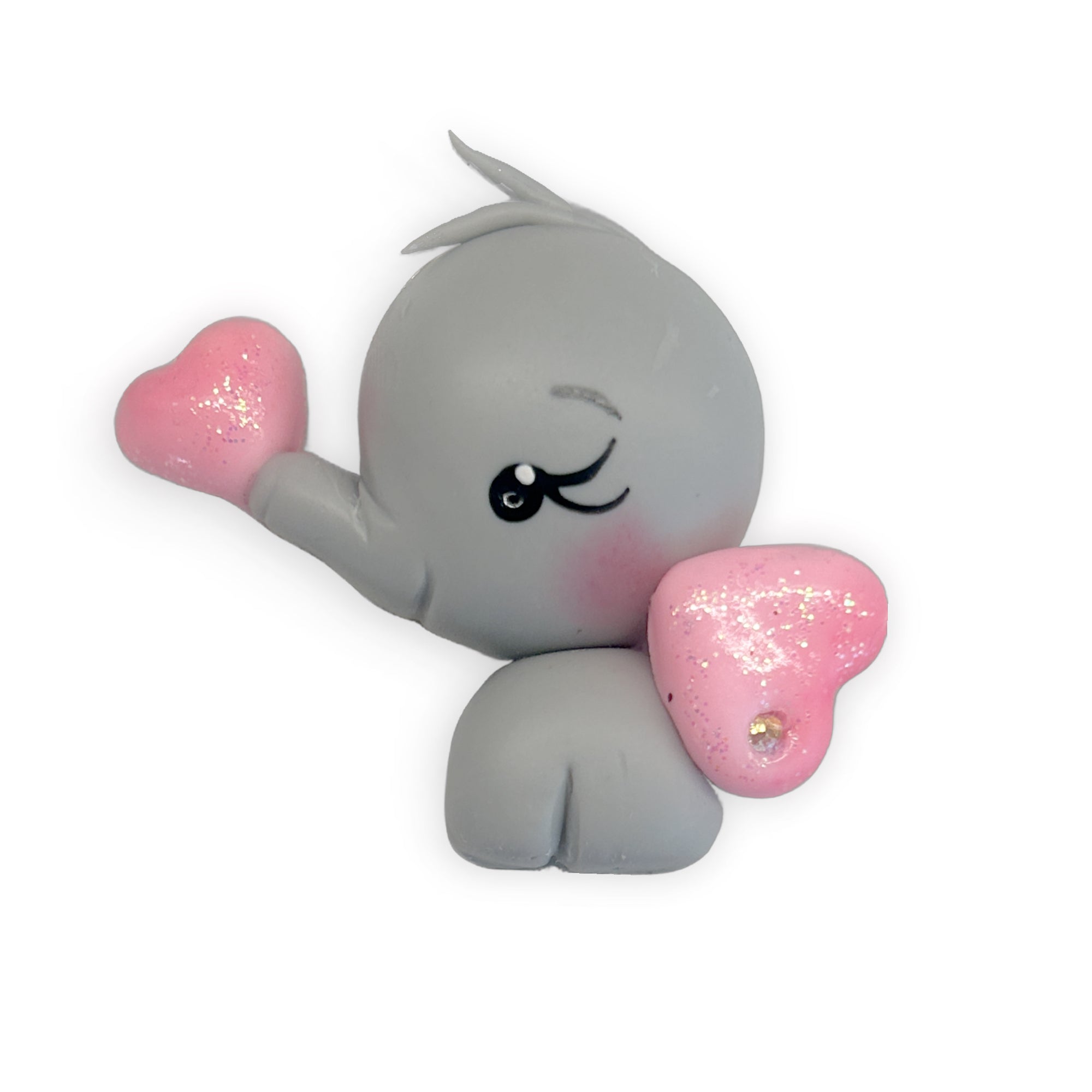 Elephant Animal Clay Embellishment – Bow'd It - Craft Supplies