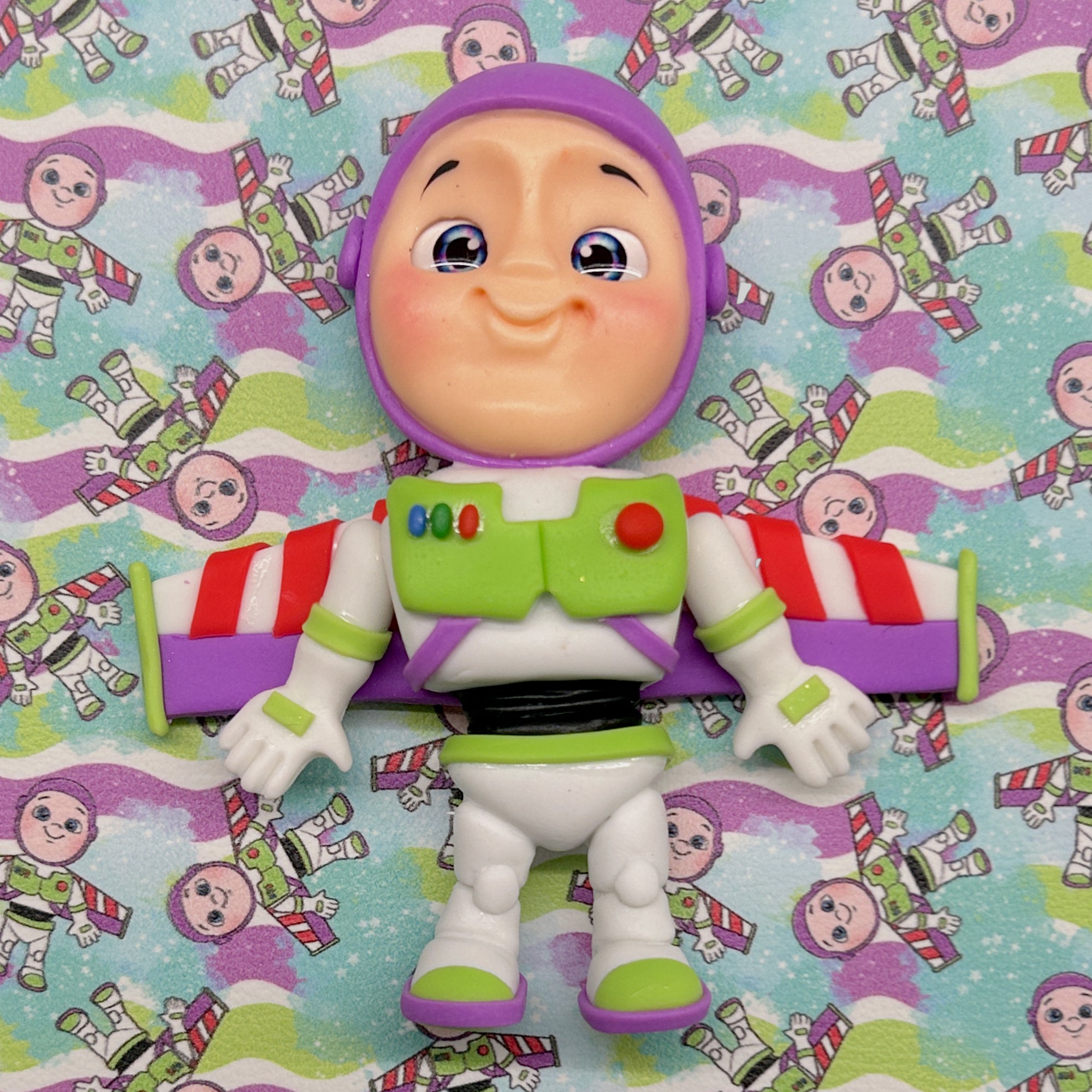 Toy Spaceman Clay and EXCLUSIVE Matching Printed Faux Leather Sheet Bu ...