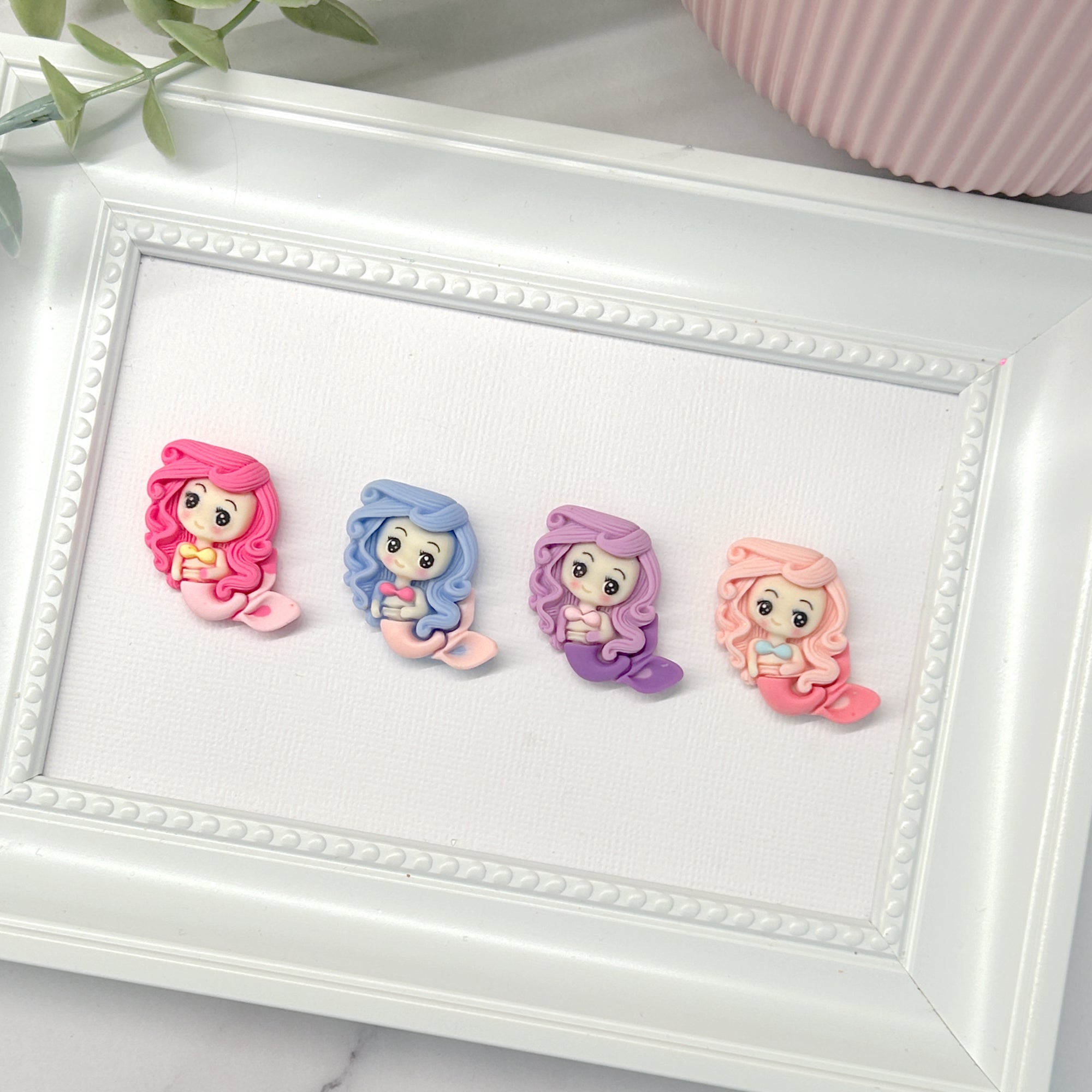 Mermaid (Pack of 4) Resin Embellishments - Craft and Hair Bow Supplies ...